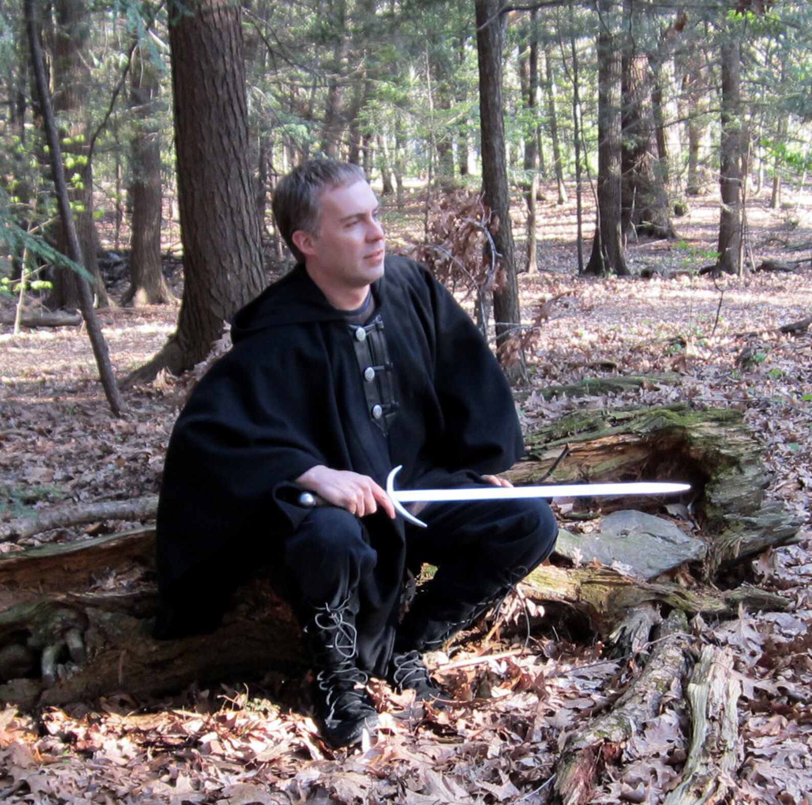 Black Cape Mens Cape Wool Cape Three Button Cape - Etsy