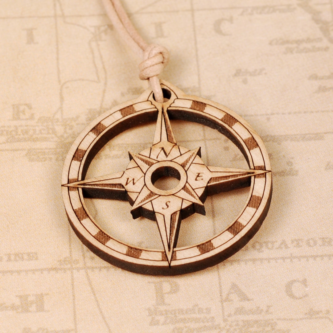 Compass Rose Pendant - Compass Rose Necklace - Compass Pendant ...