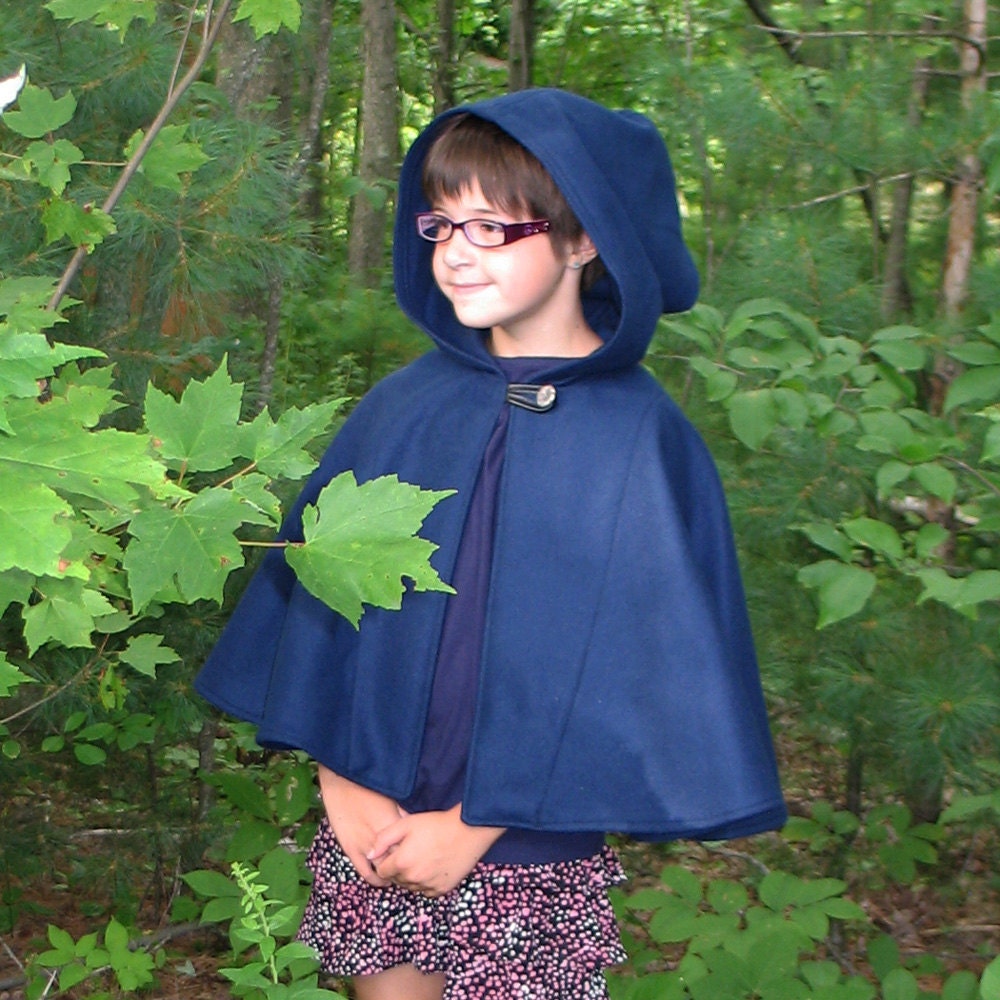 Kids Cape Blue Cape Cape With Hood Hooded Kids Cape - Etsy