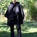 Double Cape Wool Cape Black Cape Cape With Hood Hooded Cape - Etsy