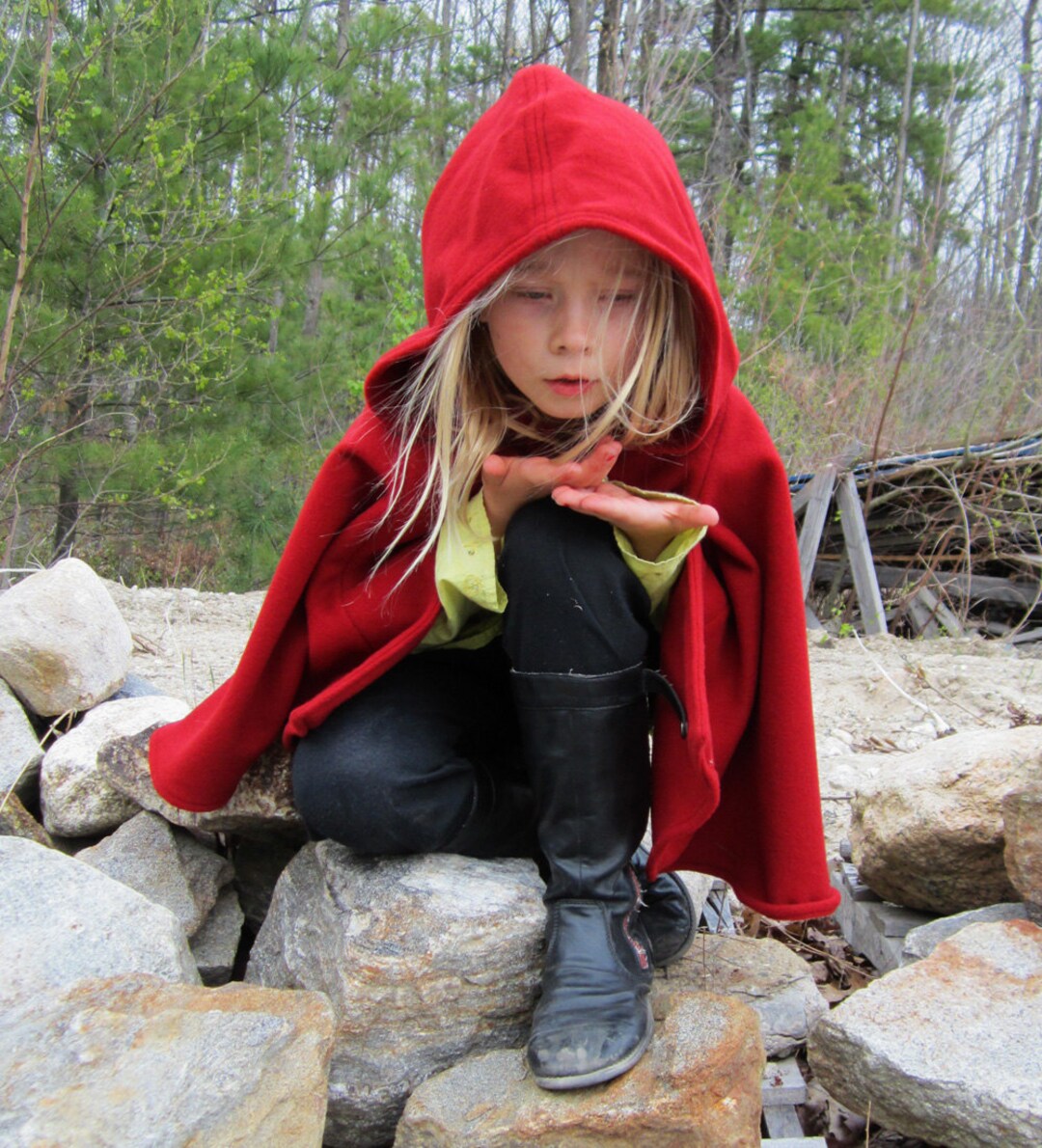 Red Riding Hood Cape - Little Red Riding Hood Costume - Kids Cape ...