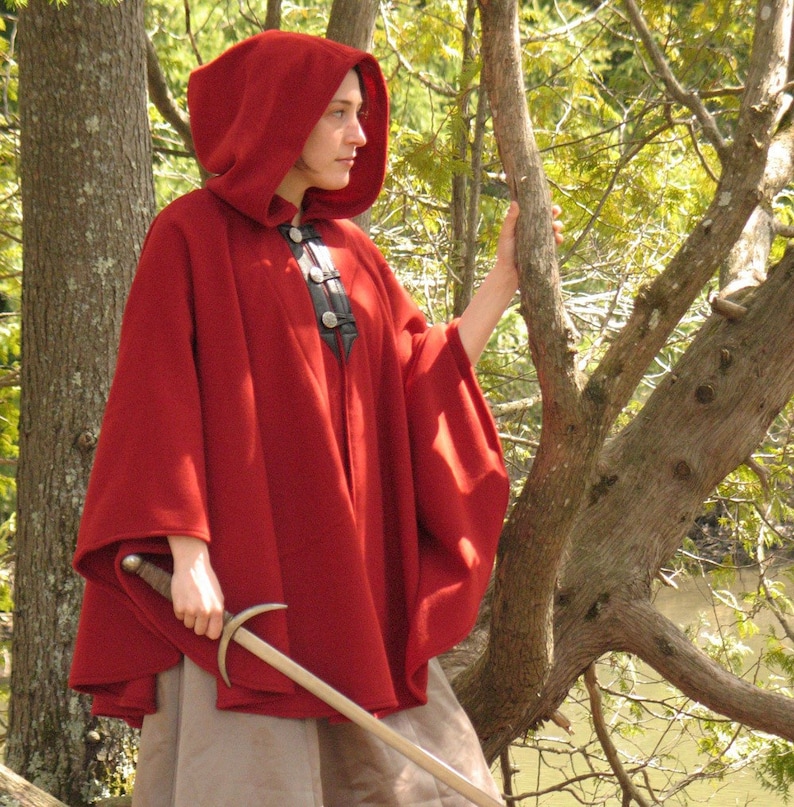 Loden Green Cape Wool Cape Three Button Cape - Etsy