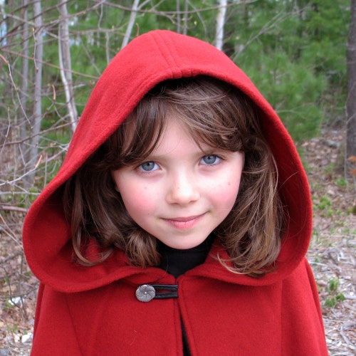 Little Red Riding Hood Cape Red Cape Kids Cape - Etsy