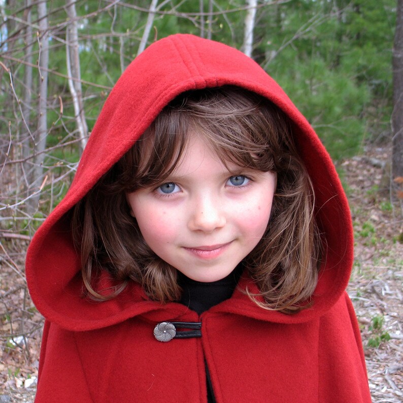 Little Red Riding Hood Cape Red Cape Kids Cape - Etsy