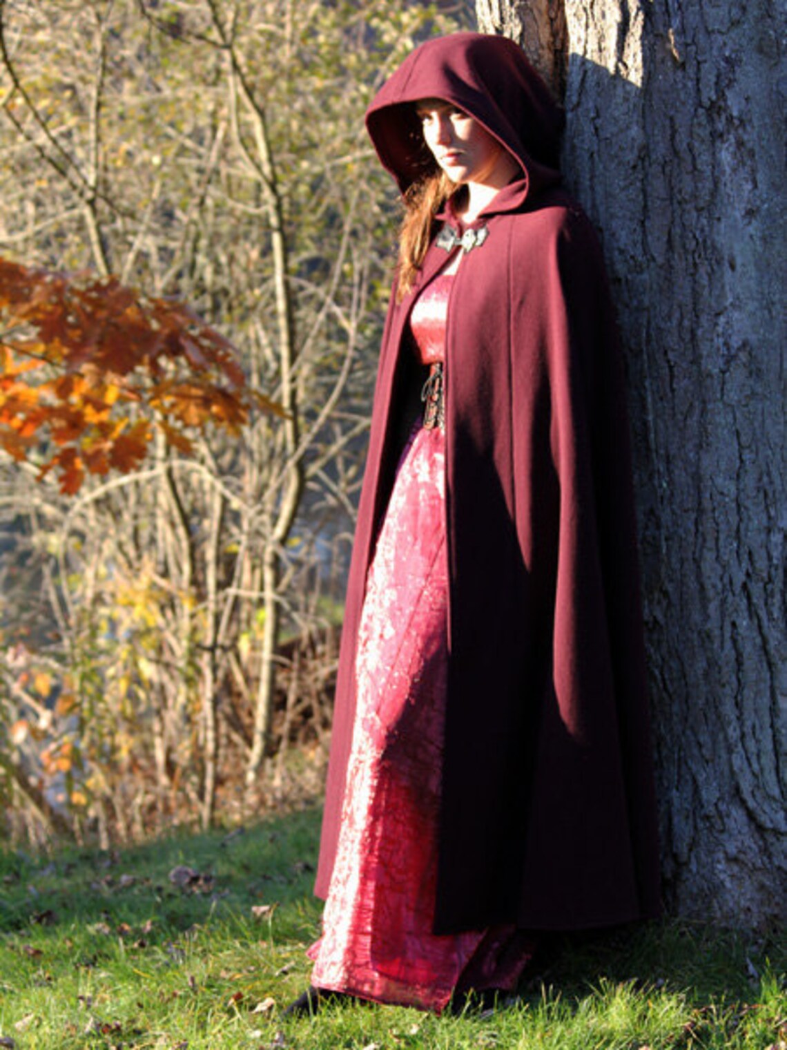 Wool Cloak Half Circle Cloak Hooded Cloak - Etsy