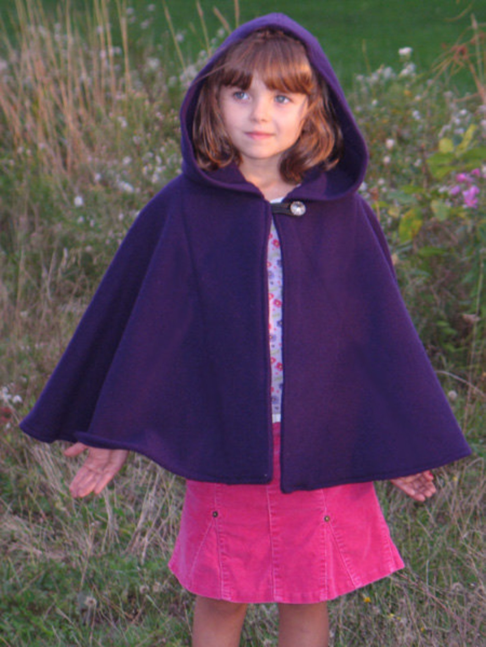 Kids Cape Purple Cape Cape With Hood Hooded Kids Cape - Etsy UK