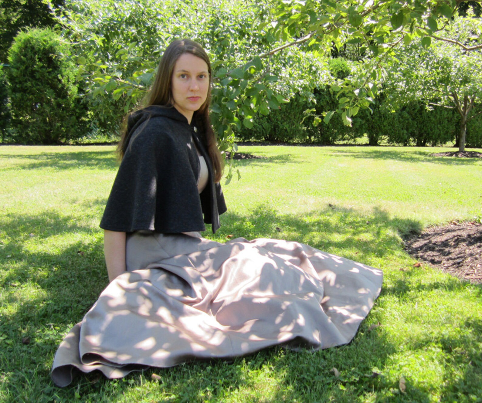 Capelet Blue Capelet Wool Capelet Hooded Capelet - Etsy