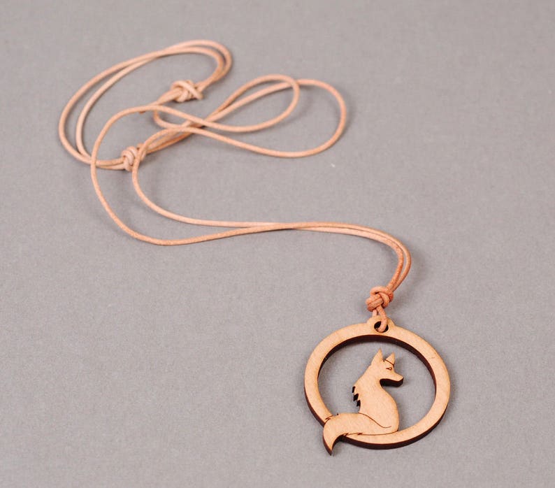 Fox Pendant Fox Necklace Cute Fox Pendant Sitting Fox Pendant Sitting ...