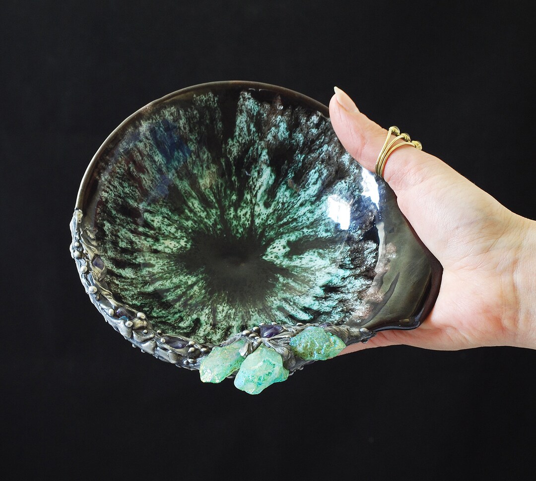 Decorated Smudge Bowl Cleansing for Wiccan Ceremonial Altar Ritual Art ...