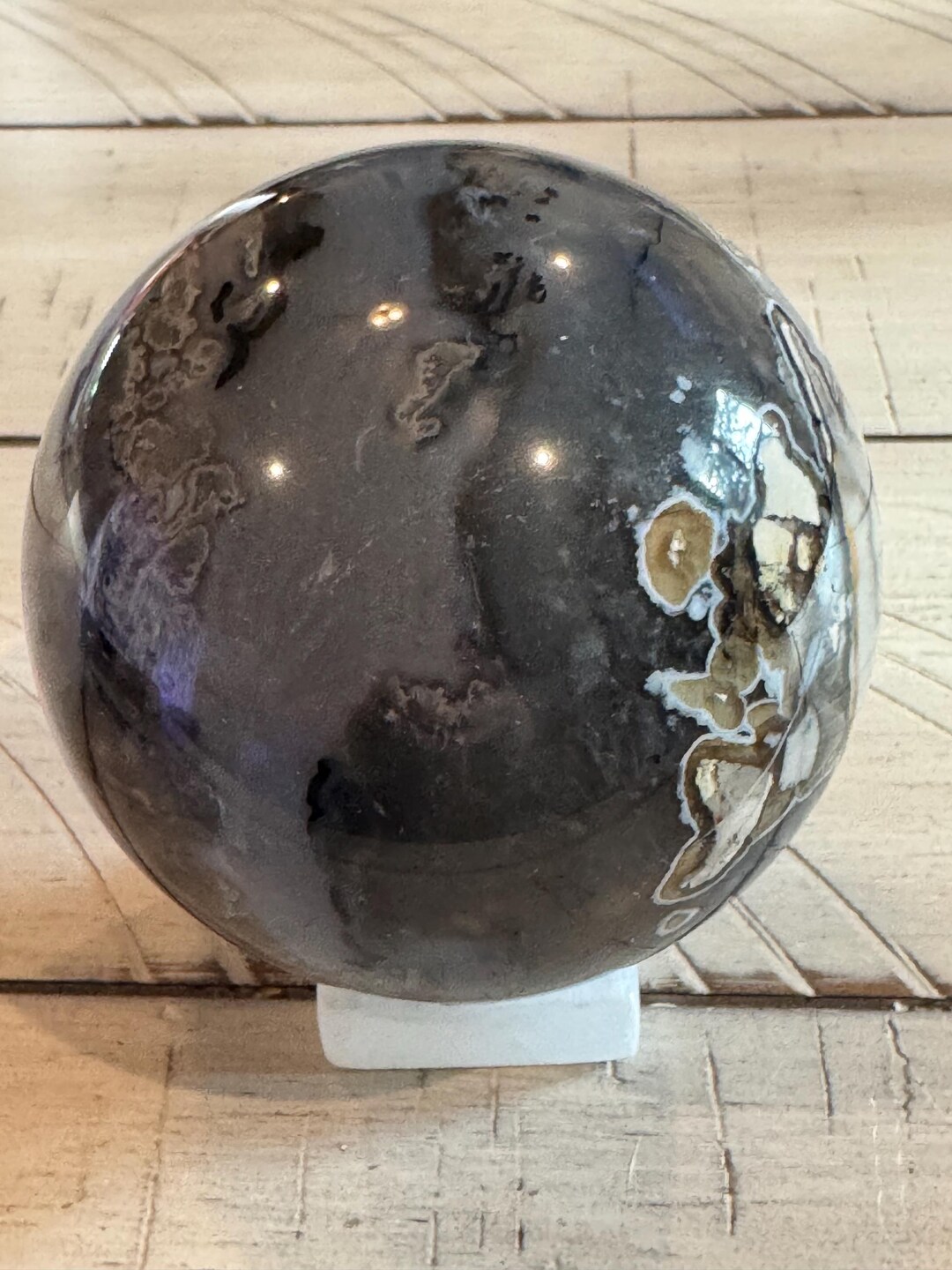 Uv Reactive Volcano Agate Sphere - Etsy
