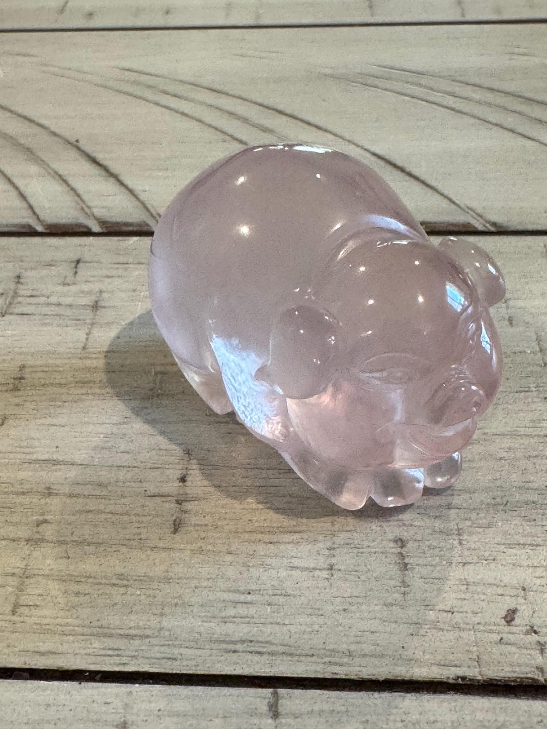 Radiant Rose Quartz Pig Carving - Etsy