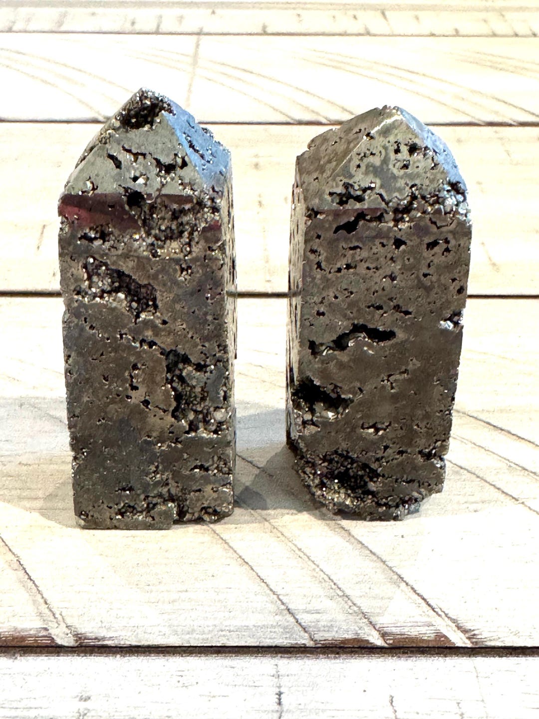 High Shine Pyrite Tower/obelisk - Etsy