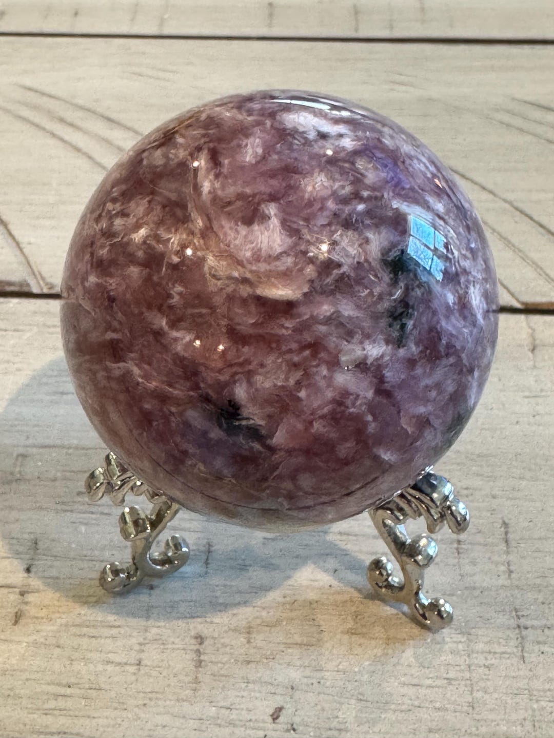 Rare Pink Charoite Sphere - Etsy