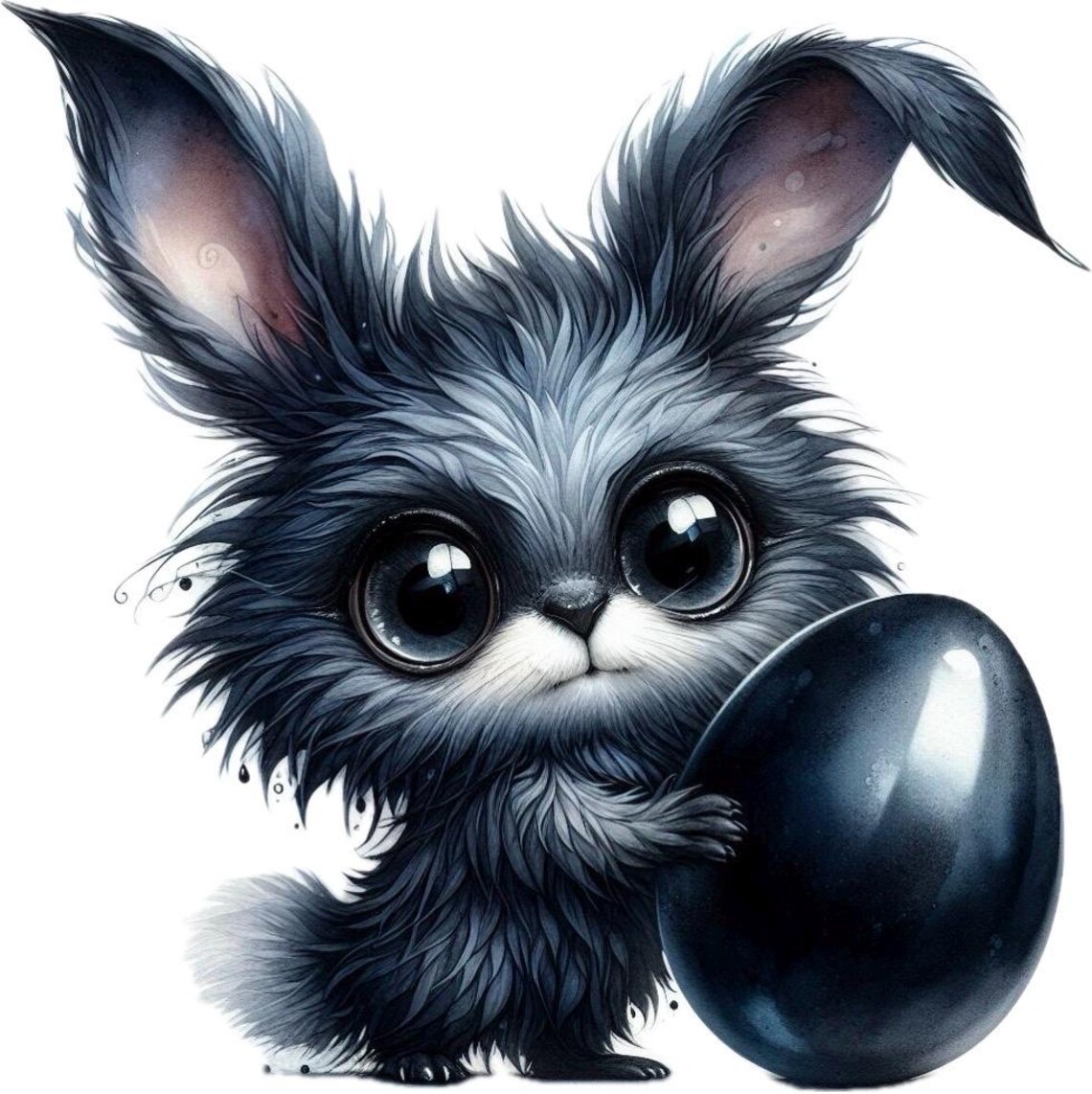Grumpy Gothic Easter Bunny: (10 JPG Files) - Etsy