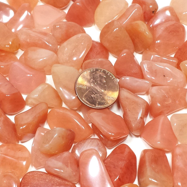 Peach Quartz Tumbled Polished Natural Stones SMALL Size Gift - Etsy
