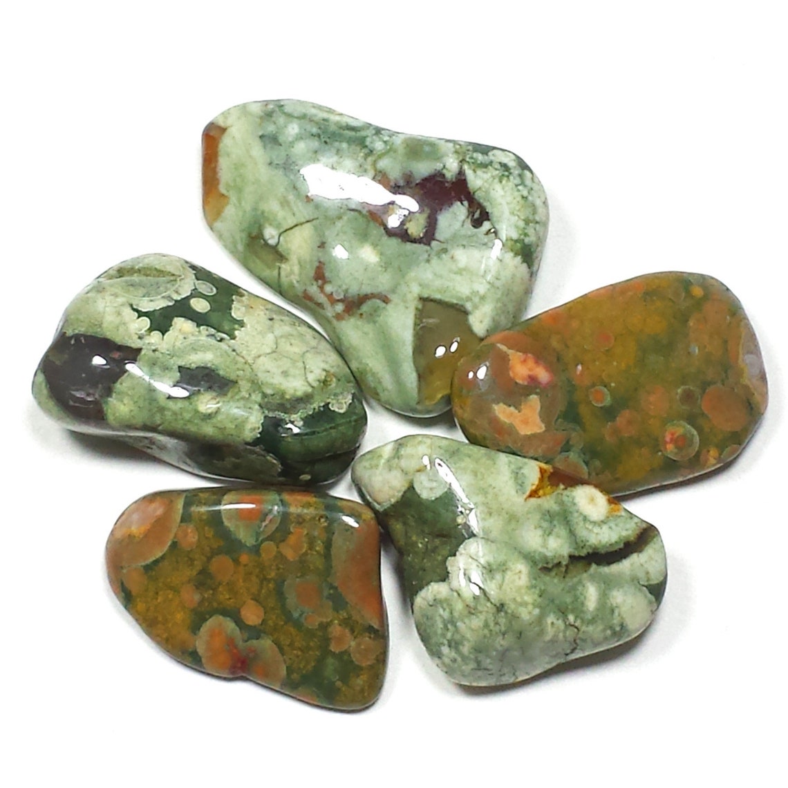 Rainforest Jasper Rhyolite Tumbled Polished Natural Stones 5 - Etsy