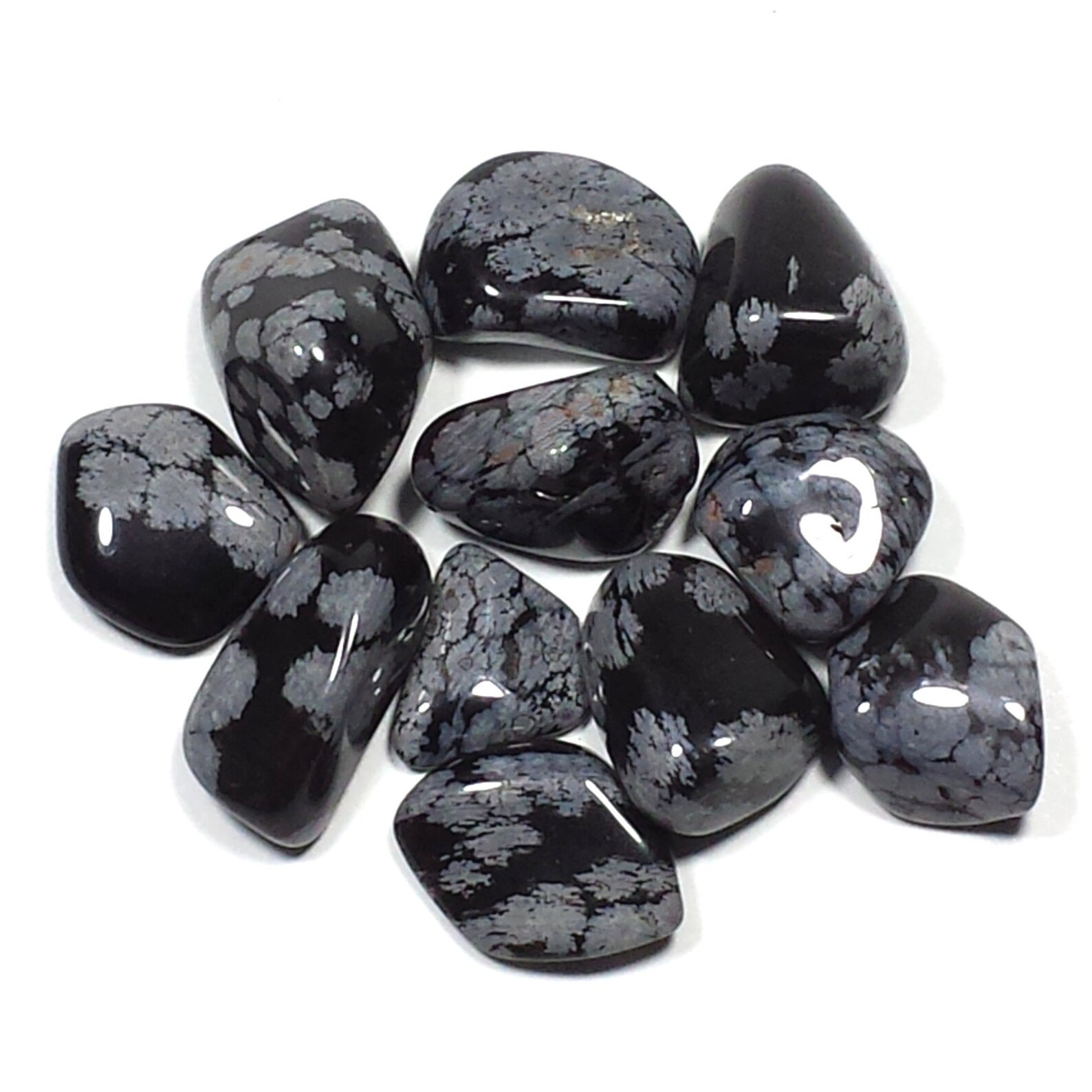 Snowflake Obsidian Tumbled Polished Natural Stones Small - Etsy