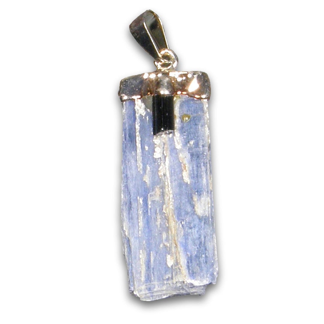 Blue Kyanite Crystal Pendant With Silver Cap and Bail, Amethyst, Quartz ...