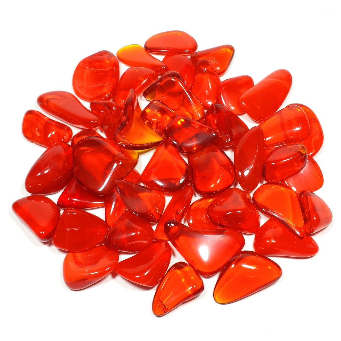 Red-Orange Obsidian Tumbled Polished Crystal Stones 5 Piece | Etsy