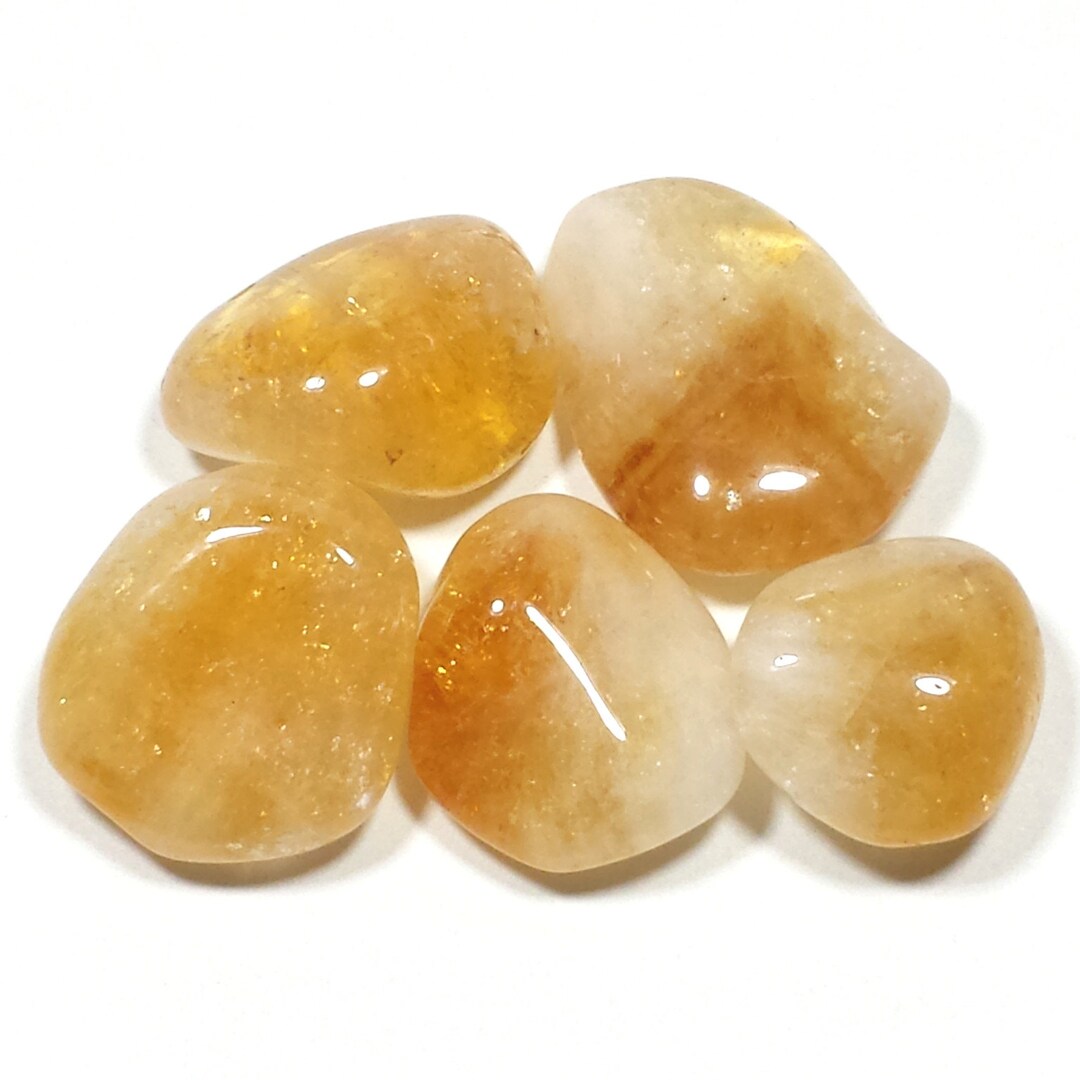 Citrine Tumble Polished Crystal Stone 3 Piece Set Avg Size - Etsy