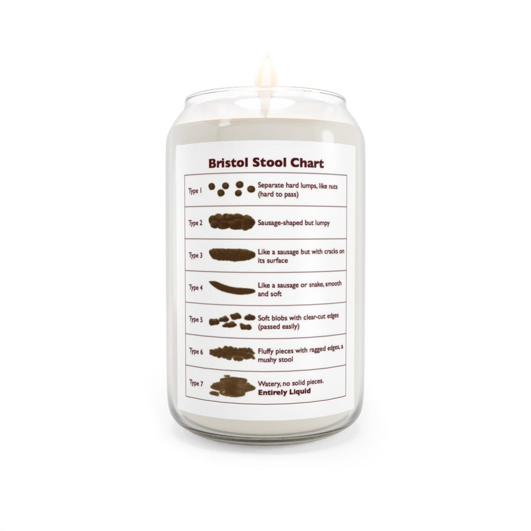 Bristol Stool Chart Scented Candle - Poop Chart - Bathroom Candle ...