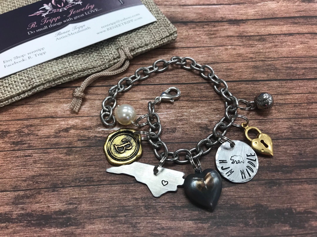 Charm Bracelets/build Your Own Custom Charm Bracelet /mixed Metal Charm ...