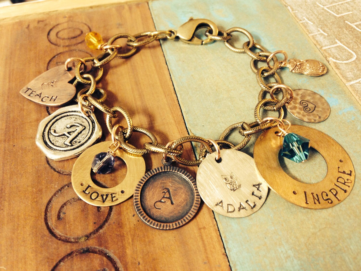 Charm Bracelets/build Your Own Custom Charm Bracelet /mixed Metal Charm ...