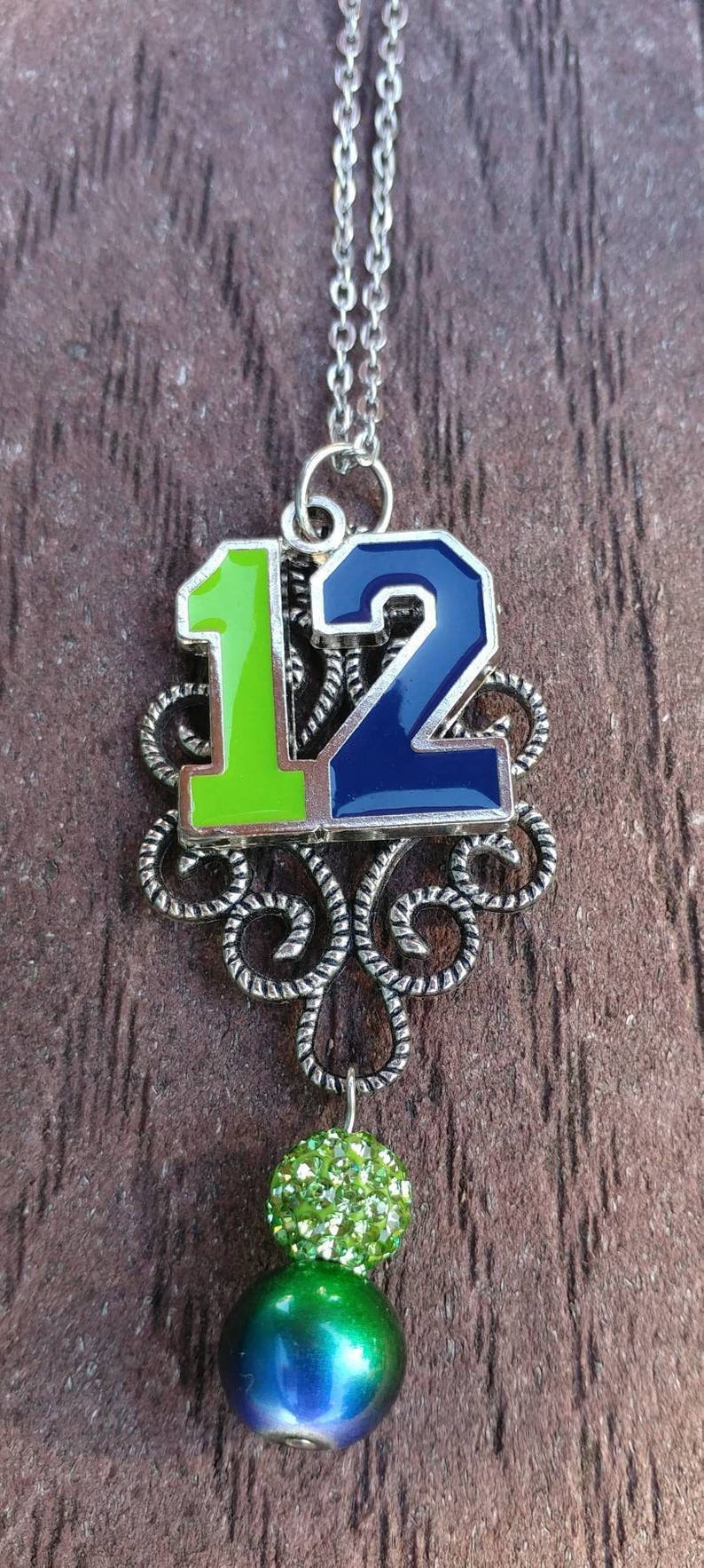 Green and Blue 12 Necklace - Etsy
