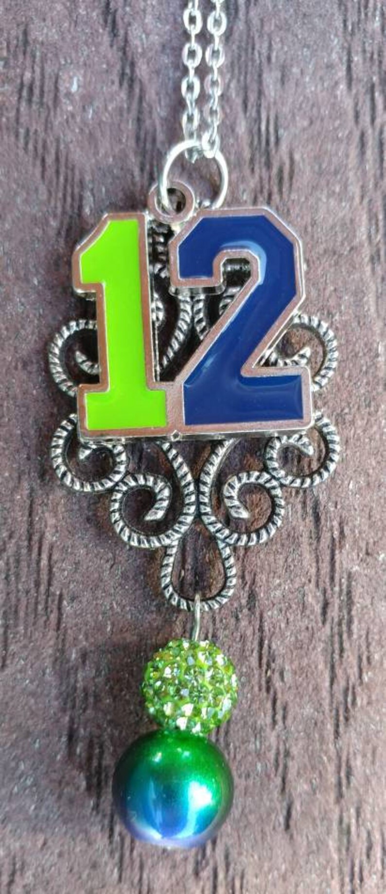 Green and Blue 12 Necklace - Etsy