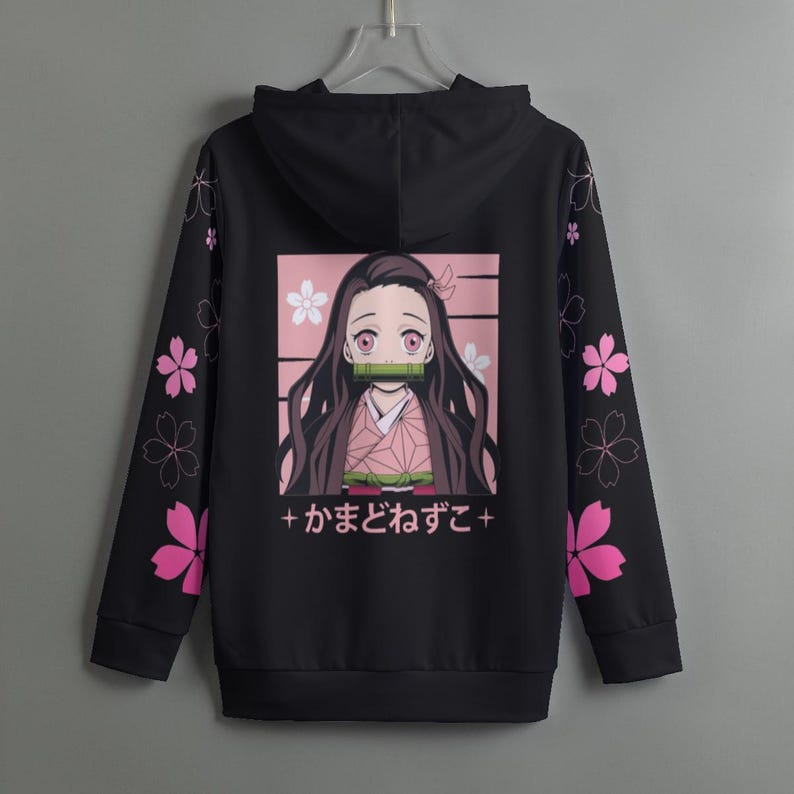 Nezuko Kamado Hoodie | Demon Slayer Anime Sweatshirt | Sakura Cherry ...