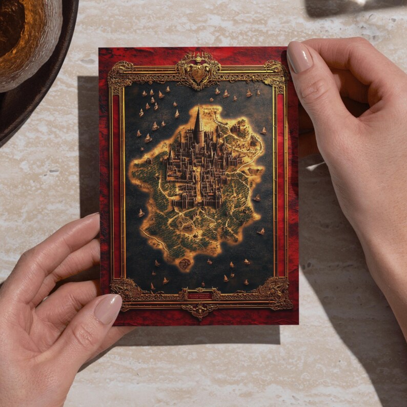 Kindle Case Insert, Clear Case, Regal Map Red, Fantasy, Printable ...