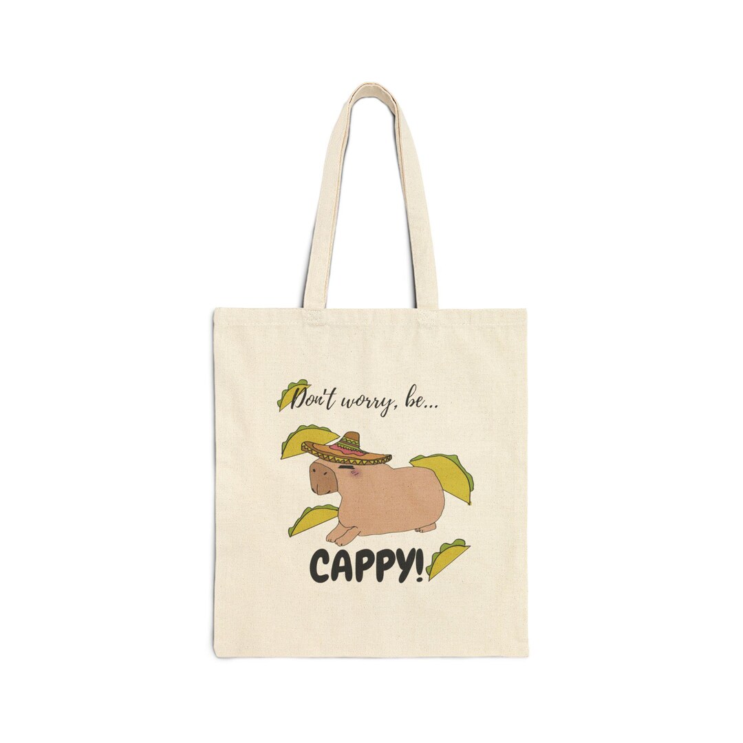Funny Cappy Tote Bag, Eco-friendly Grocery Bag, Funny Gift for Animal ...