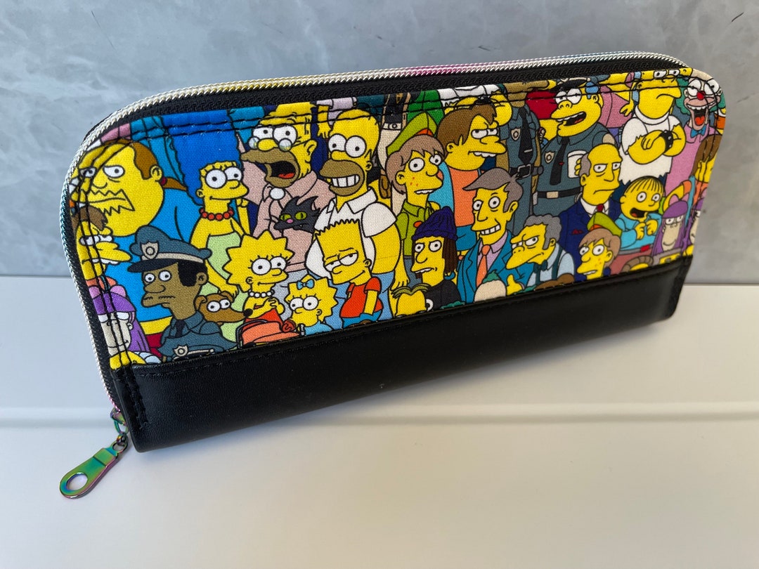 The Simpsons Zippered Wallet | Cartoon Wallet - Etsy