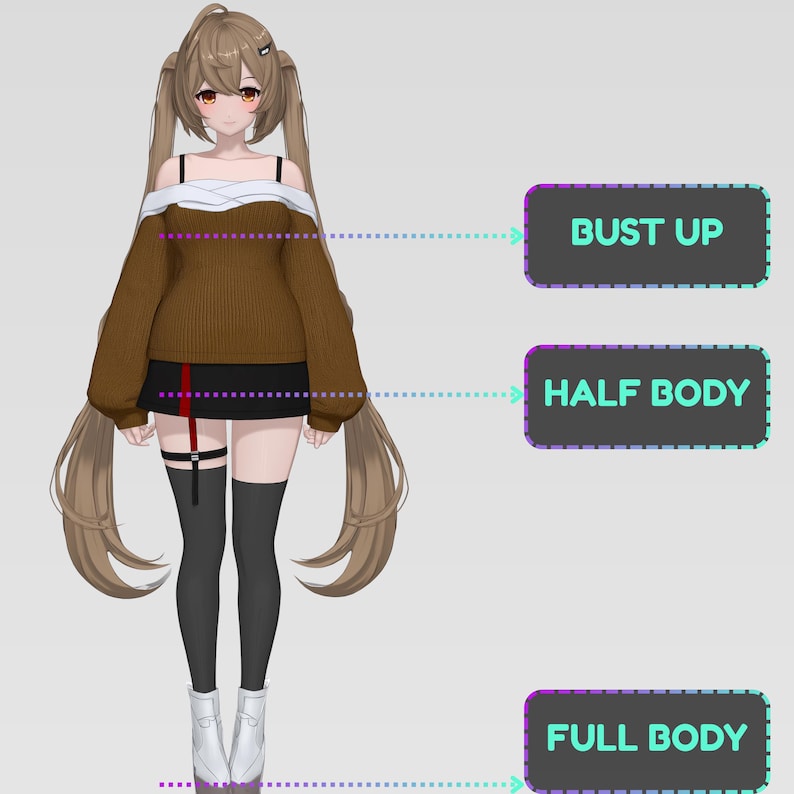 Custom 3D Vtuber Avatar: Vroid Model for Vrchat & Unity - Etsy