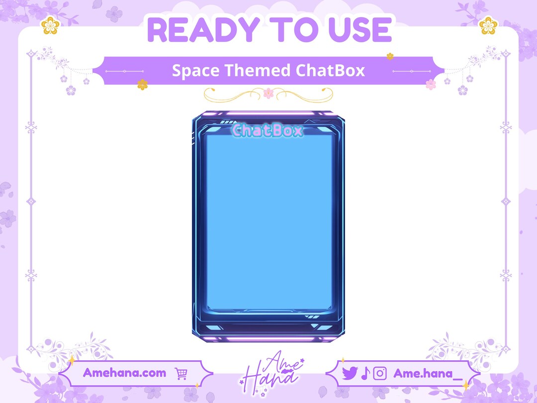 Space Themed Chatbox, Cute Chat Box Streamers, Chatbox Overlay, Chat ...