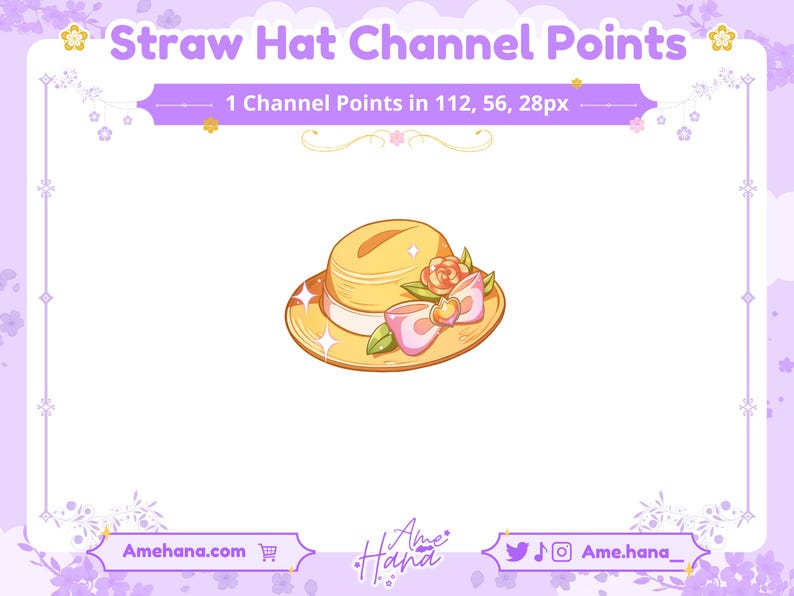 Straw Hat Channel Point for Twitch, Twitch Channel Point, Channel Point ...