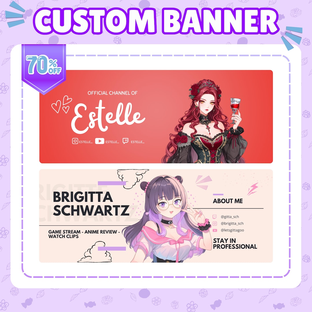 Custom Twitch Banner: High-resolution Banner Design - Etsy