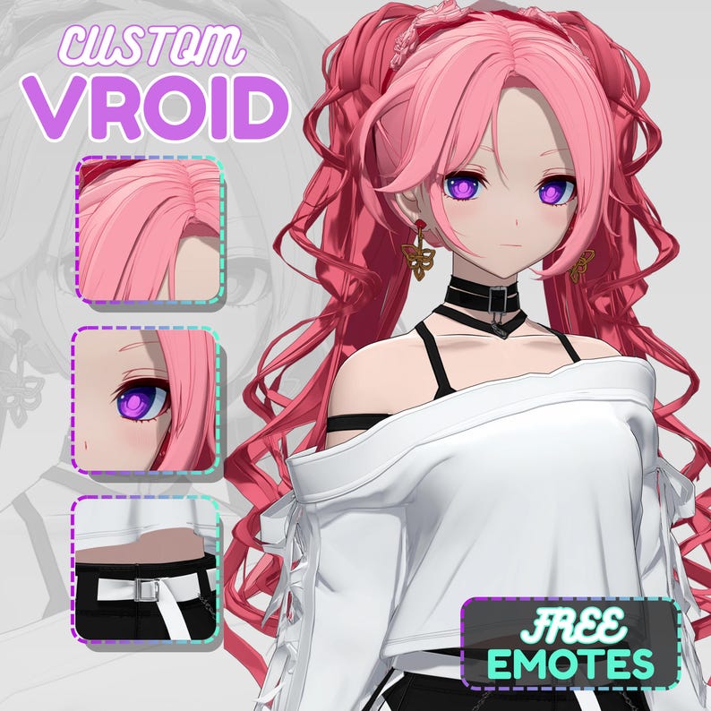 Custom 3D Vtuber Avatar: Vroid Model for Vrchat & Unity - Etsy