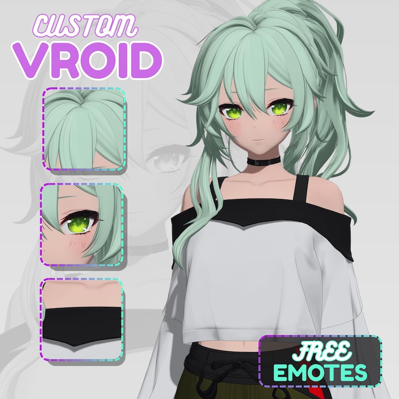 Custom 3D Vtuber Avatar: Vroid Model for Vrchat & Unity - Etsy