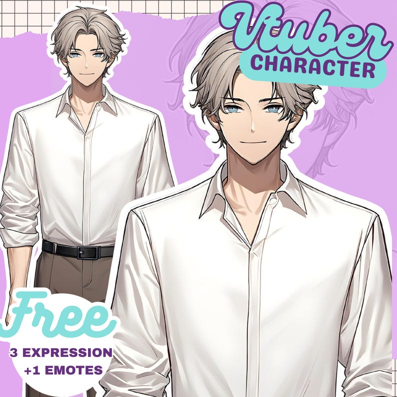 Custom Vtuber Model Commission With Rigging Assets - Anime Art Pngtuber ...