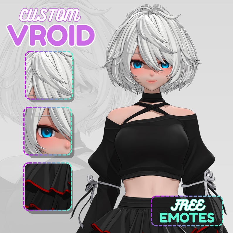 Custom 3D Vtuber Avatar: Vroid Model for Vrchat & Unity - Etsy