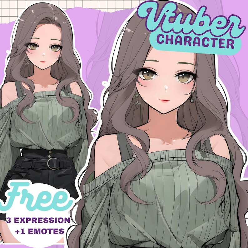 Custom Vtuber Model Commission With Rigging Assets - Anime Art Pngtuber ...