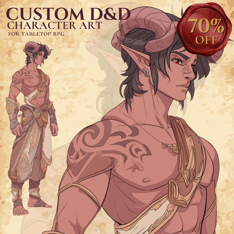 Custom Dnd Character Portrait | Personalized Dungeons and Dragons RPG ...