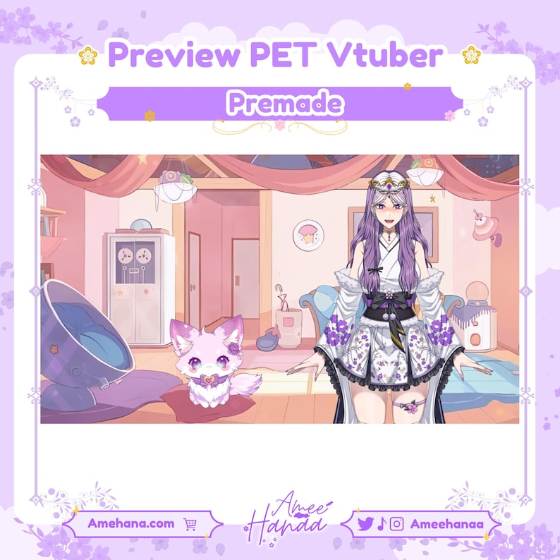 Premade Cat Vtuber Pet: Fully Rigged L2D Asset for Vrchat - Etsy