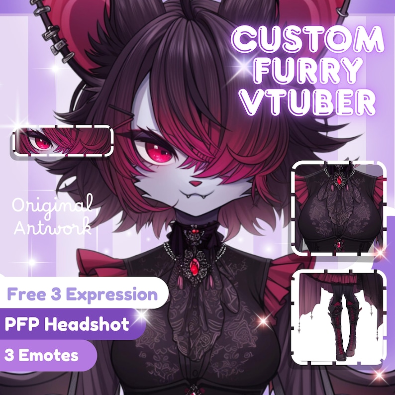 Custom Furry Vtuber Model: Live2d Avatar, Fursona Design - Etsy