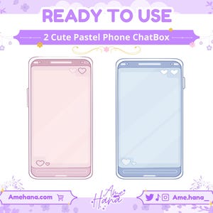2 Cute Pastel Phone Twitch Chatbox, Cute Chat Box Streamers, Chat Box ...