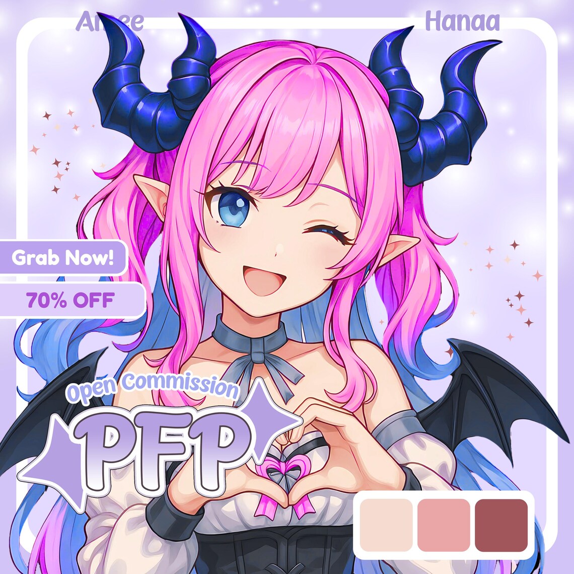 Custom Hand-drawn Anime PFP: Personalized Profile Picture - Etsy