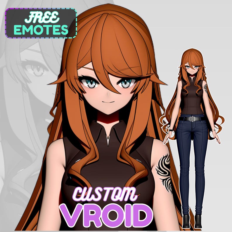 Custom 3D Vtuber Avatar: Vroid Model for Vrchat & Unity - Etsy