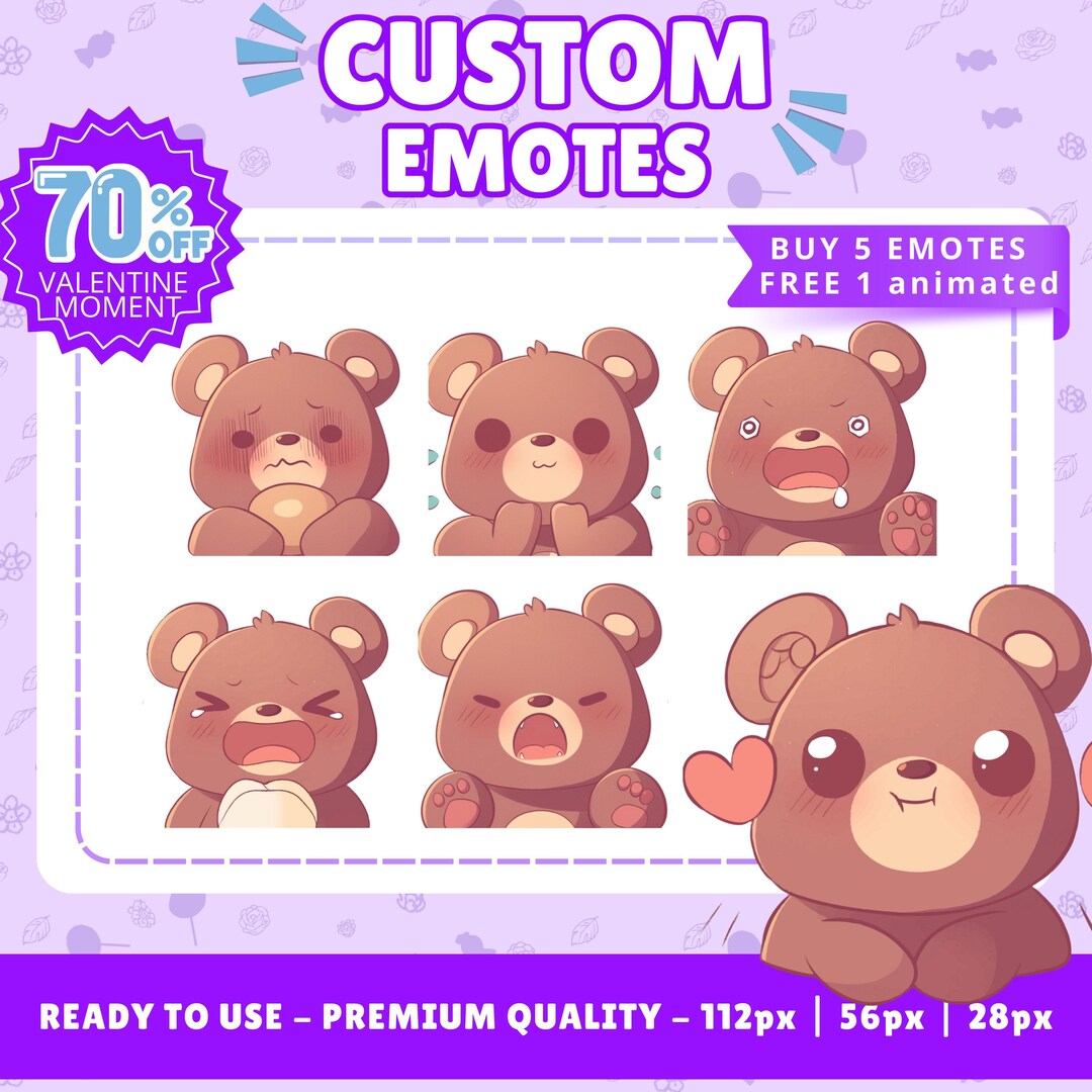 CUSTOM EMOTE Animated Emotes Chibi Anime Style Twitch Sub Emotes Emoji ...