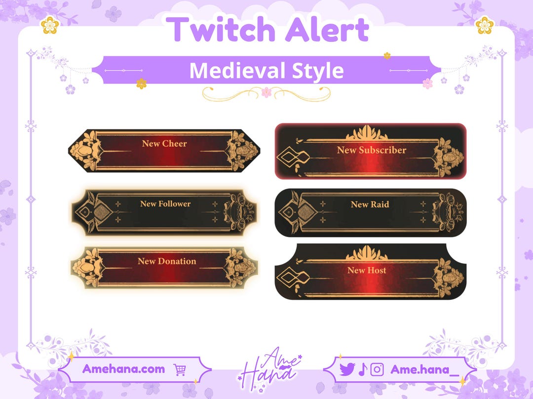 Medieval Style Twitch Alert – Static Alert | Premade Stream Alerts ...